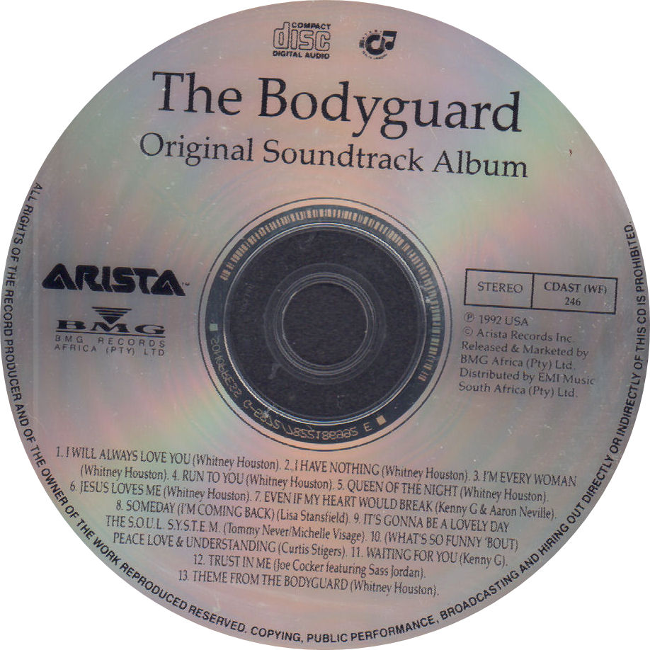 WHITNEY HOUSTON - Bodyguard - Out of Print South African CD